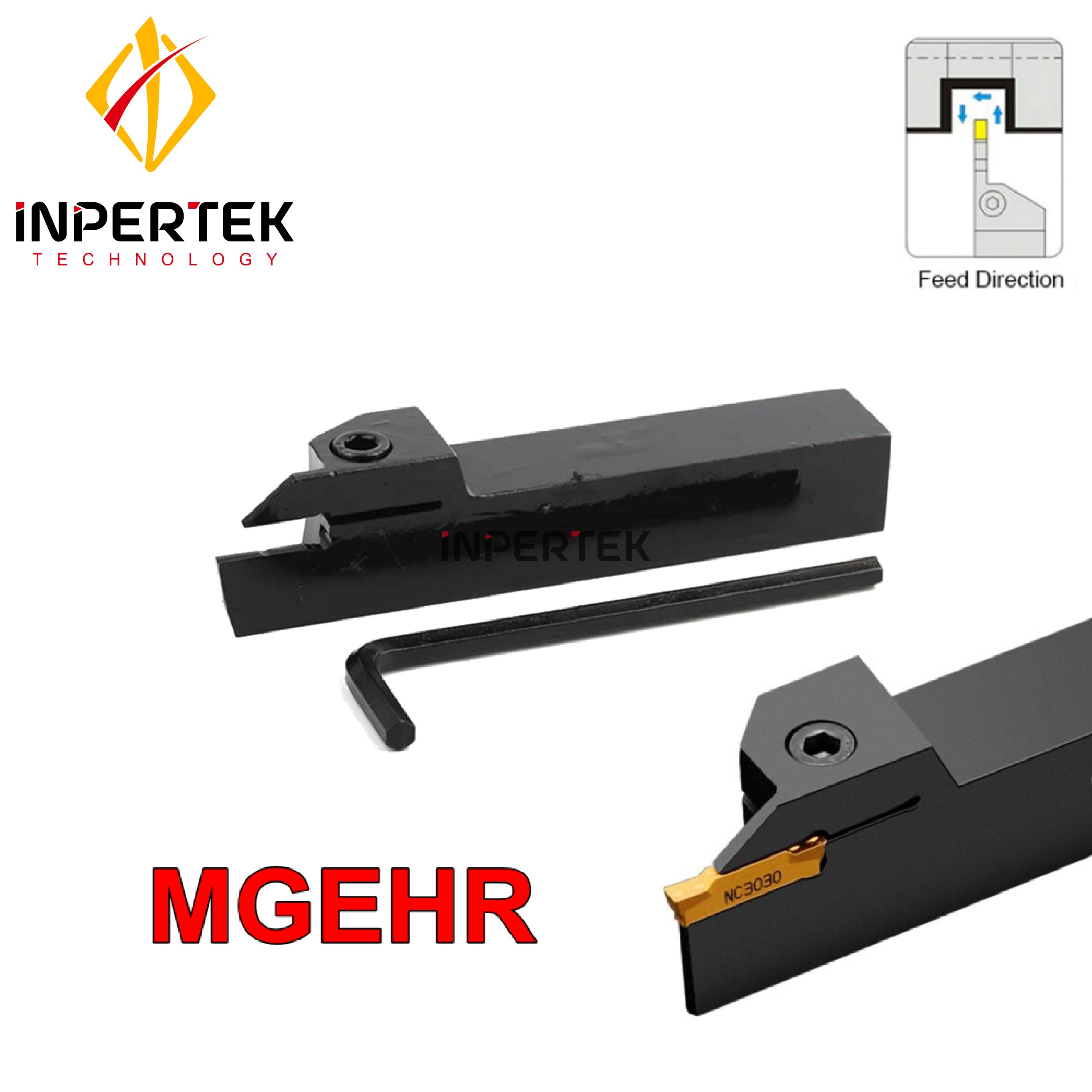 MGEHR 2525 4 Holder Grooving 4mm Insert Cutting MGMN400 Pahat Bubut ...