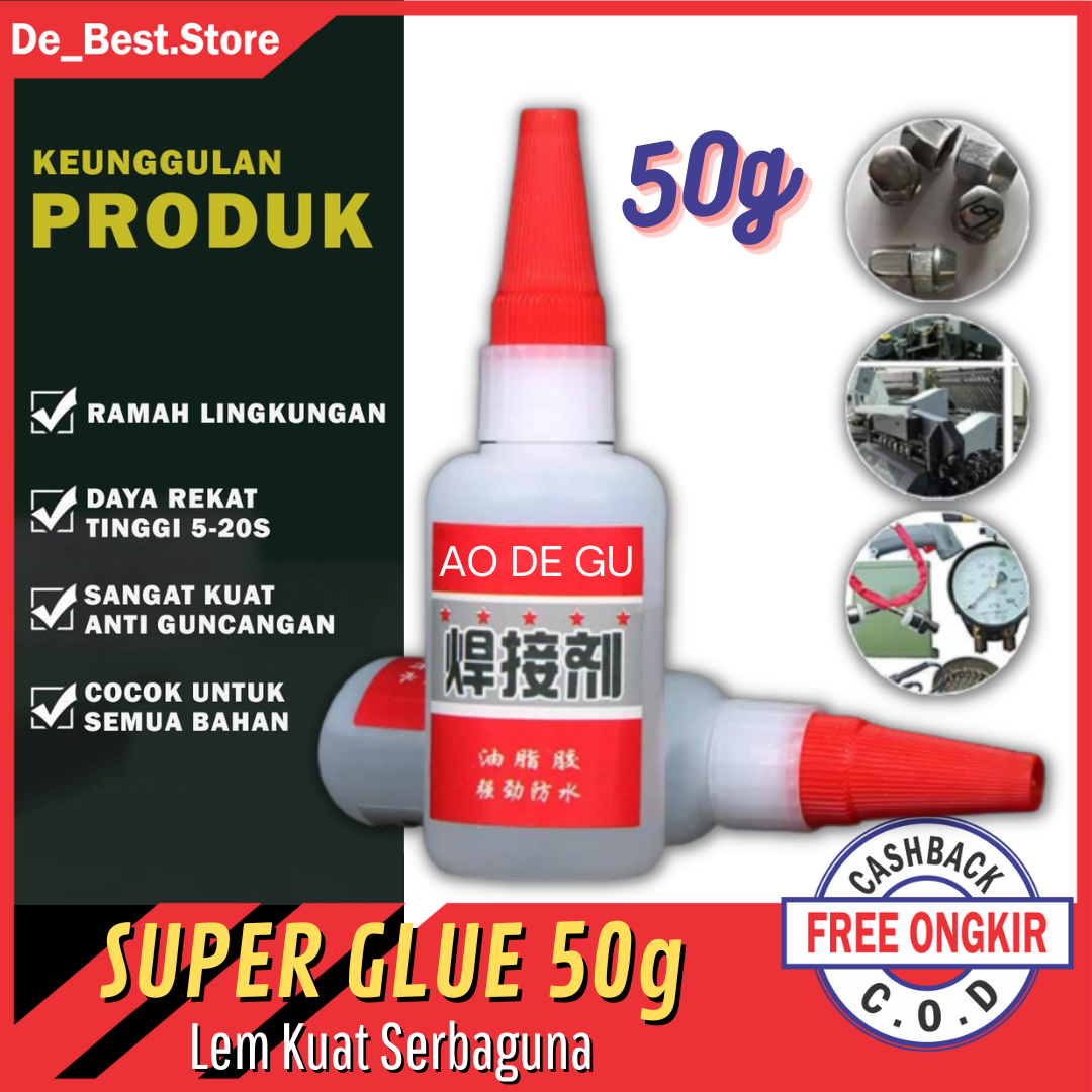 Lem Super Glue 50g - Lem Super Perekat Kuat 50g - Lem Korea Glue 50g ...
