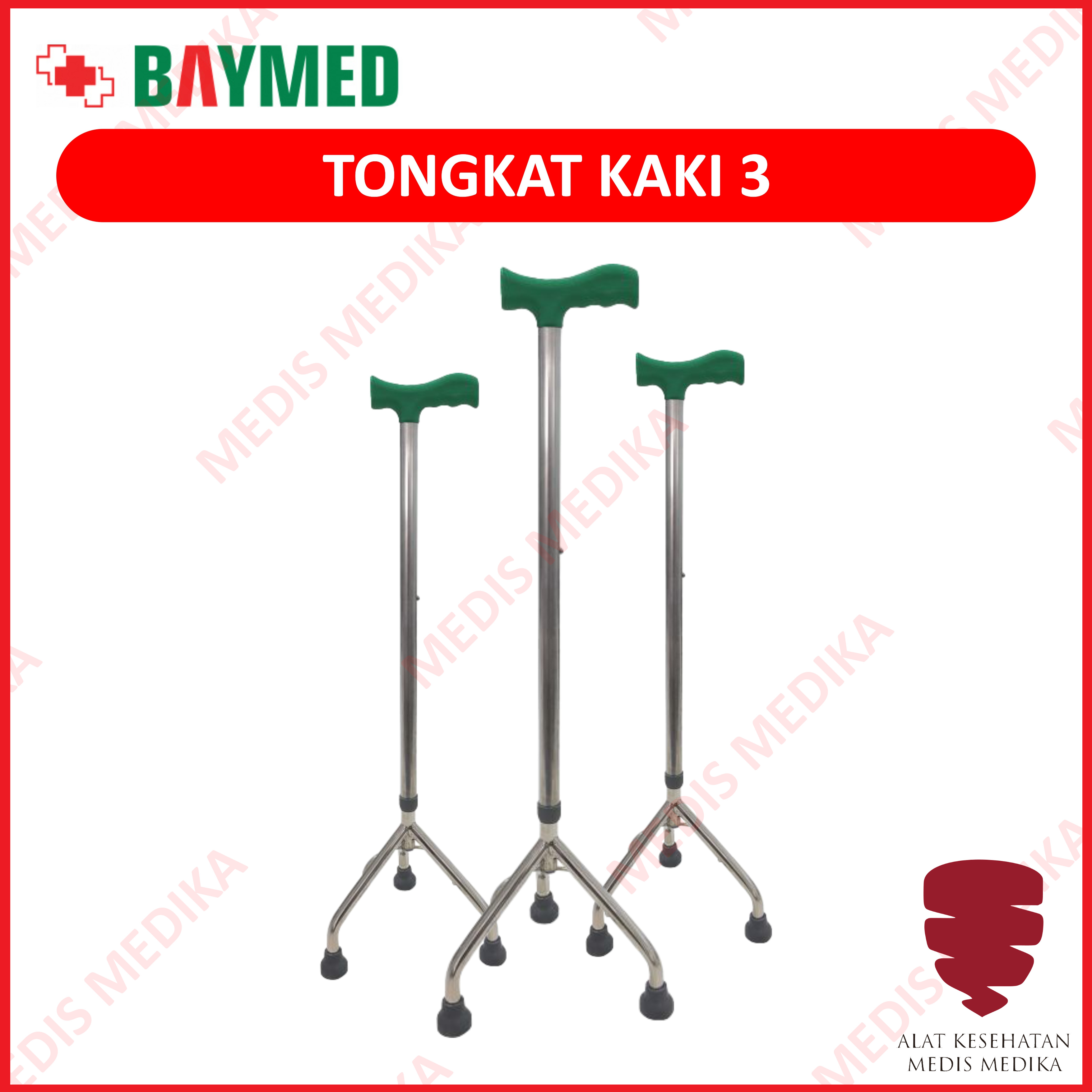 Tongkat Kaki 3 Tripod Alat Bantu Jalan Tiga Orang Tua Lansia Manula ...