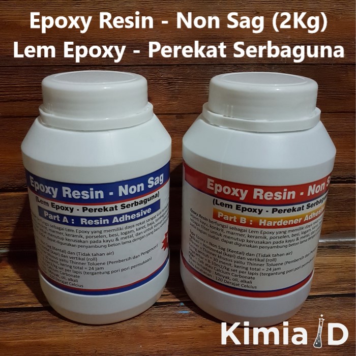 Epoxy Resin Non Sag - 2 Kg - Lem Epoxy Non Sag - Lem Besi - Lem ...