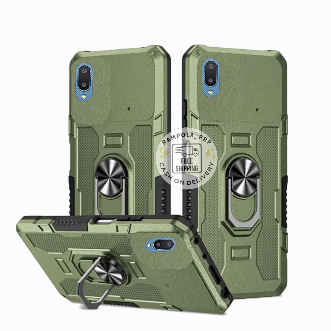 SAMSUNG GALAXY A02 CASE ROBOT HIT EYE RING CASING STANDING NEW COVER ...