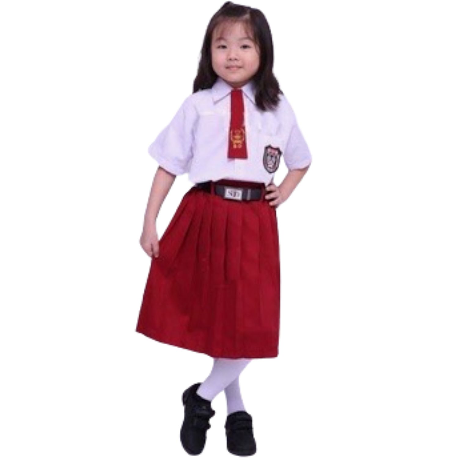 FREE ONGKIR COD SERAGAM SEKOLAH SD BAJU PENDEK ROK PENDEK PEREMPUAN ...