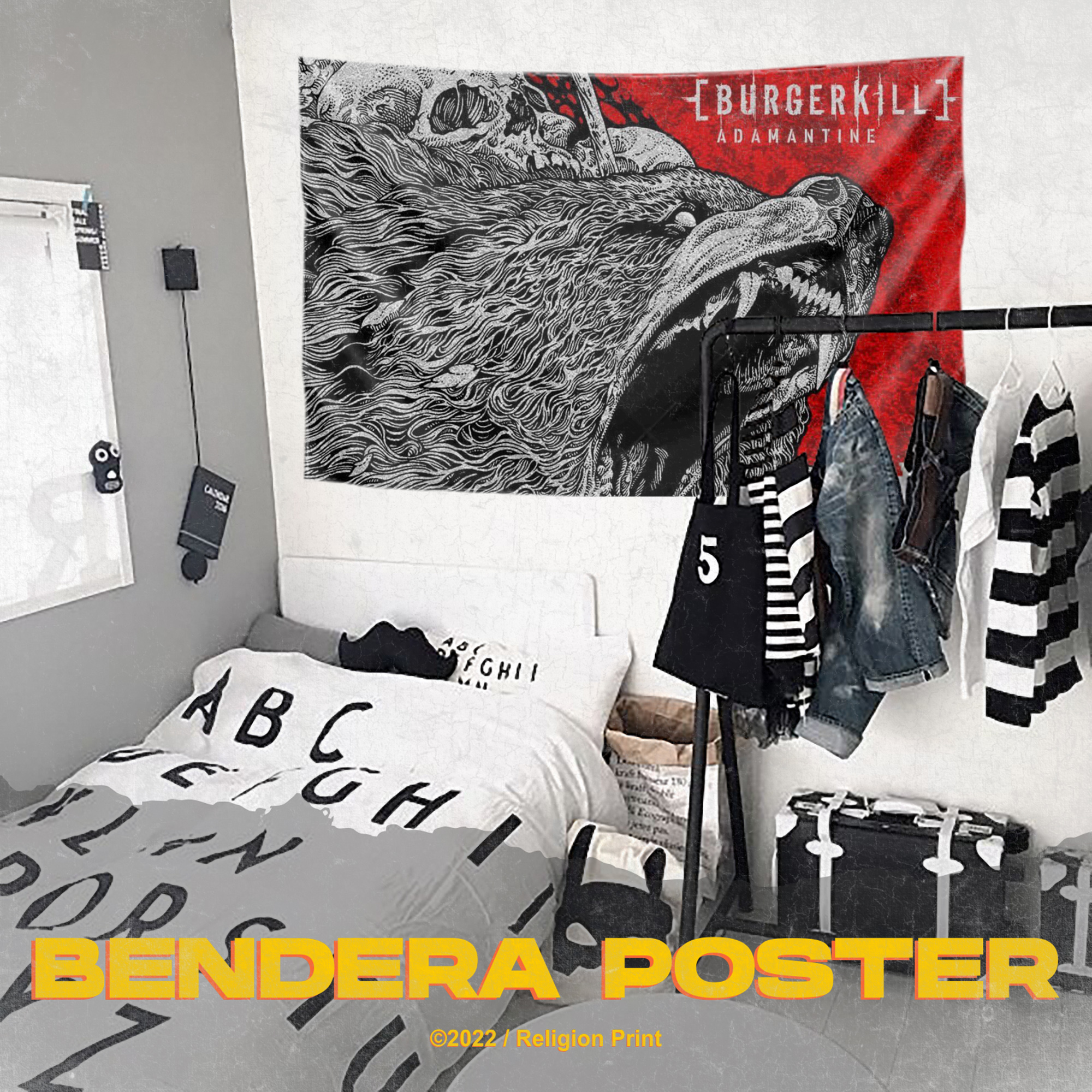 BENDERA POSTER KAIN BURGERKILL WALL DECOR WALL FLAG | Lazada Indonesia