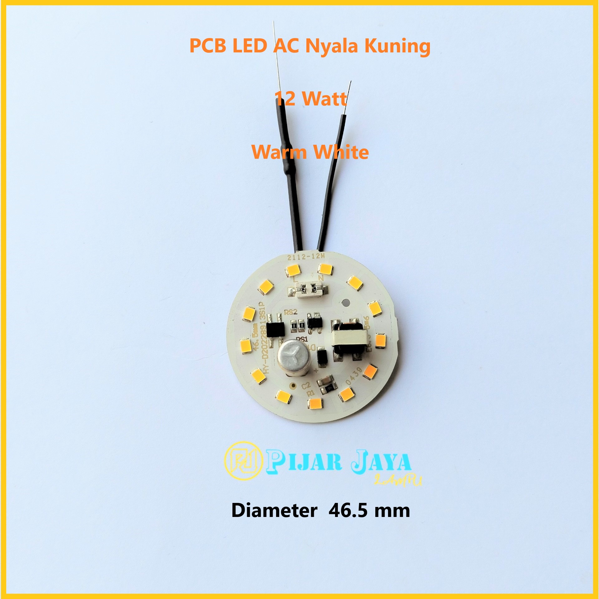 PCB LED AC Nyala Kuning Warm White 3 5 7 9 12 15 18 30 40 50 Watt DOB ...