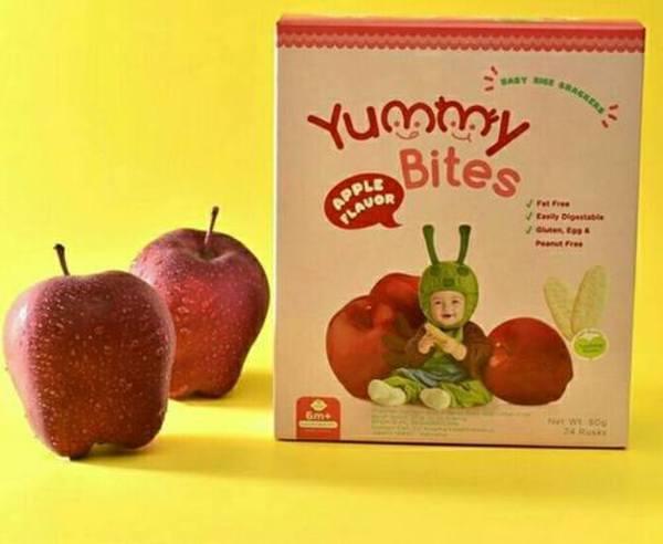 Yummy Bites 6 plus biskuit bayi cracker bayi rasa apel | Lazada Indonesia