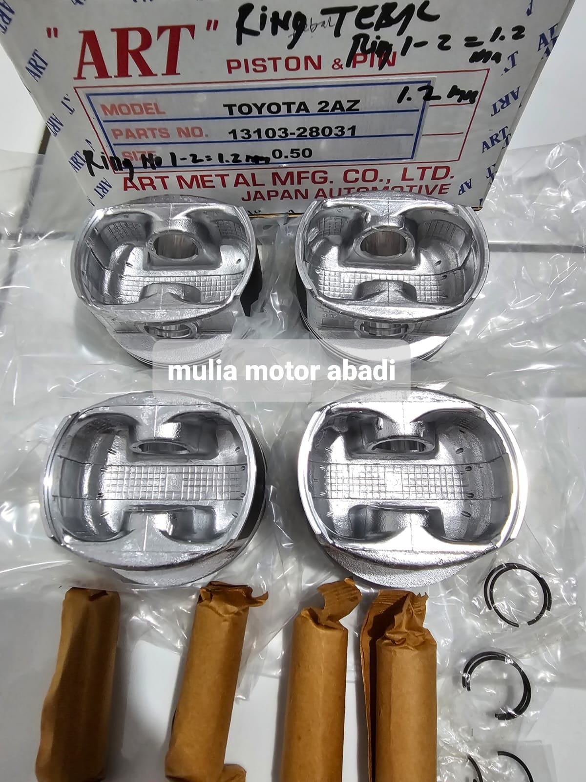 Piston Assy Camry Alphard 2az FE model ring 1 dan 2 ukuran tebal 1.2mm ...