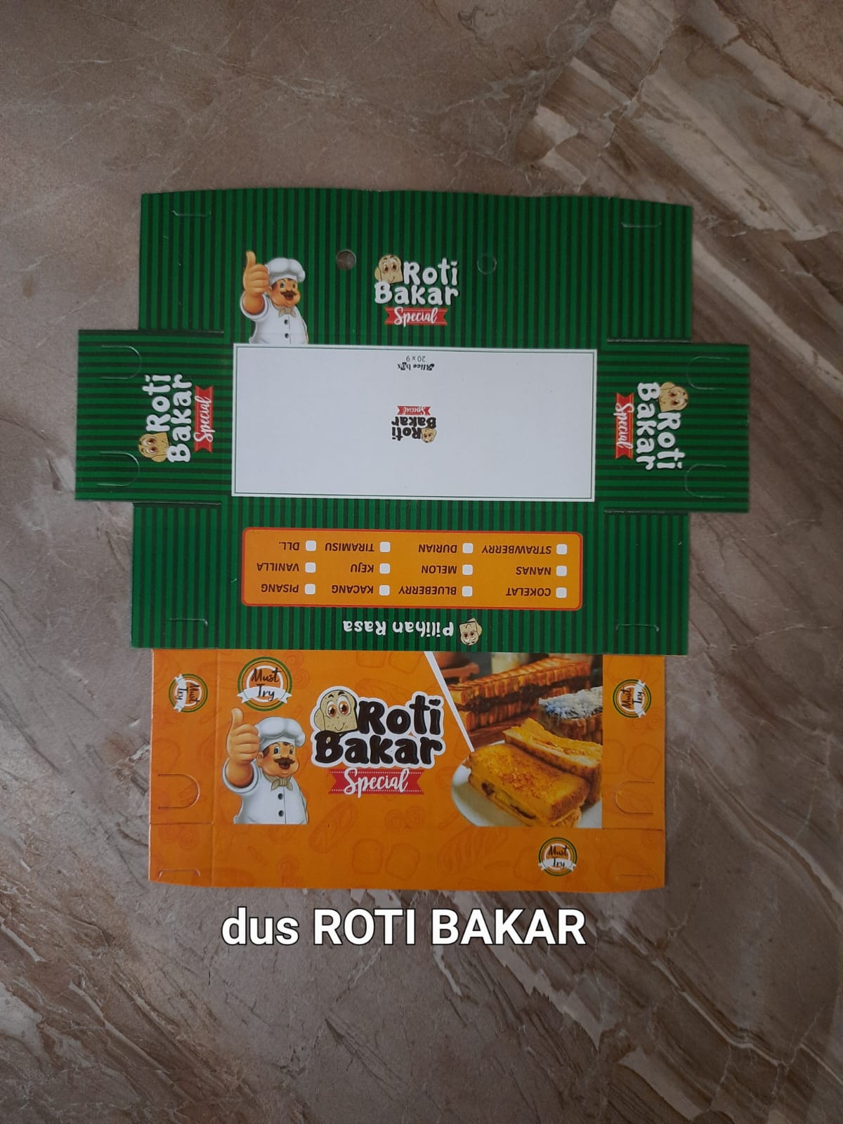 DUS BOX ROTI BAKAR DUPLEX KRAFT 9X20 BERBAGAI MOTIF | Lazada Indonesia