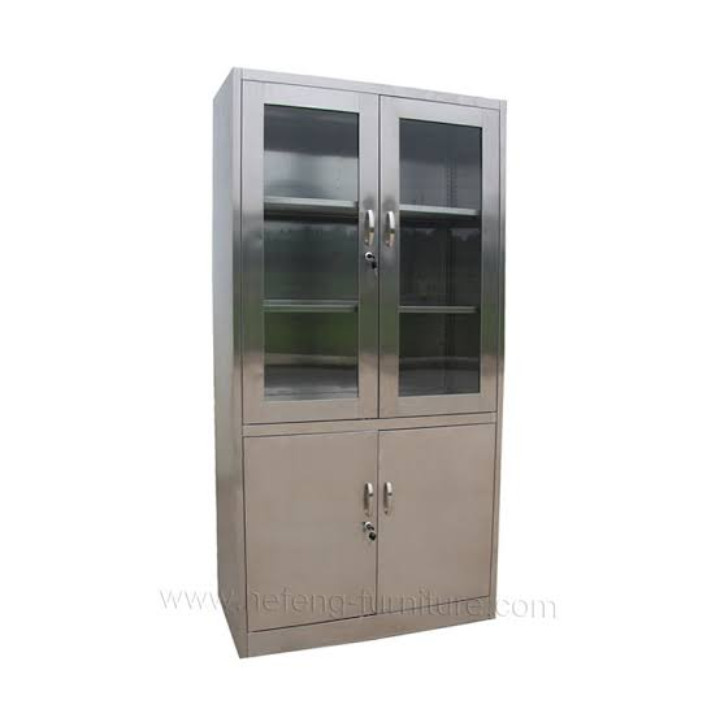 Lemari penyimpanan medis Rumah Sakit Stainless / Lemari Obat 2 Pintu ...
