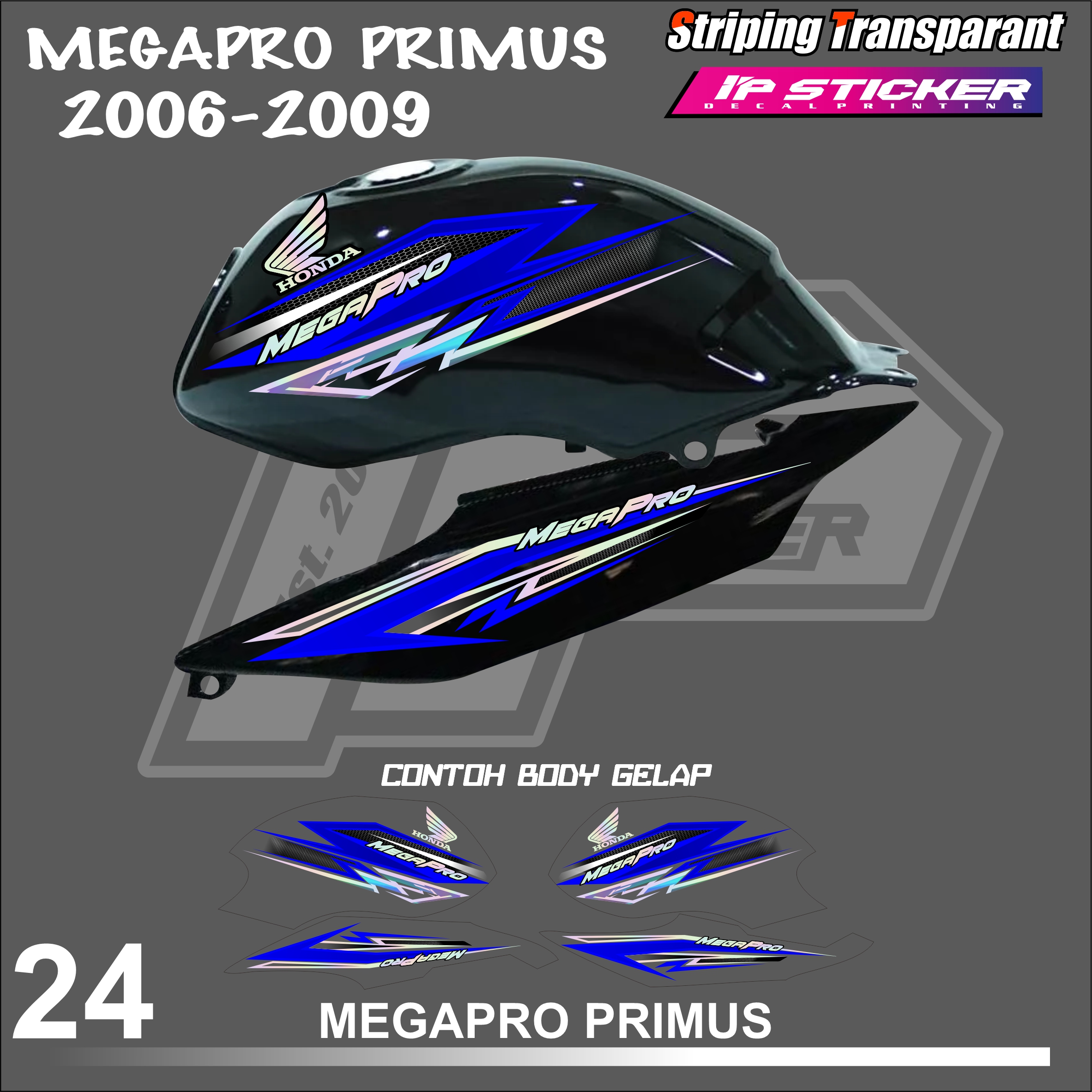 MEGAPRO PRIMUS (COD) STIKER STRIPING MOTOR HONDA MEGAPRO PRIMUS - LIST ...