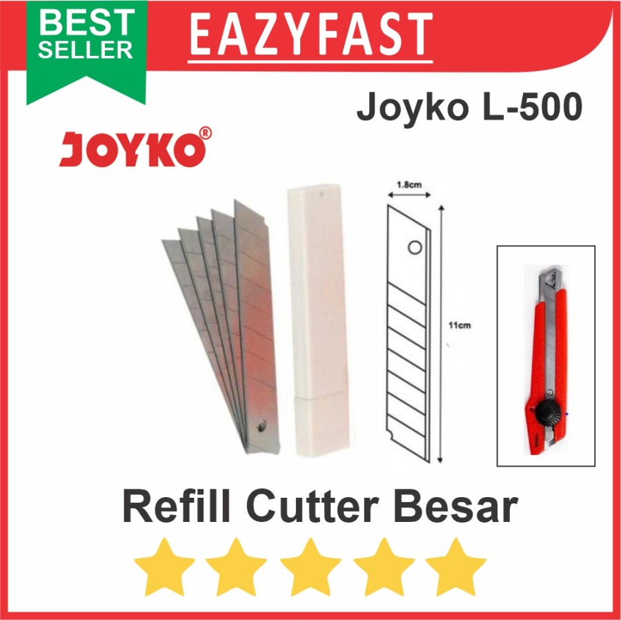 Refill Isi Mata Cutter Joyko Besar L-500 L-150 Cuter Kater L500 L150 ...