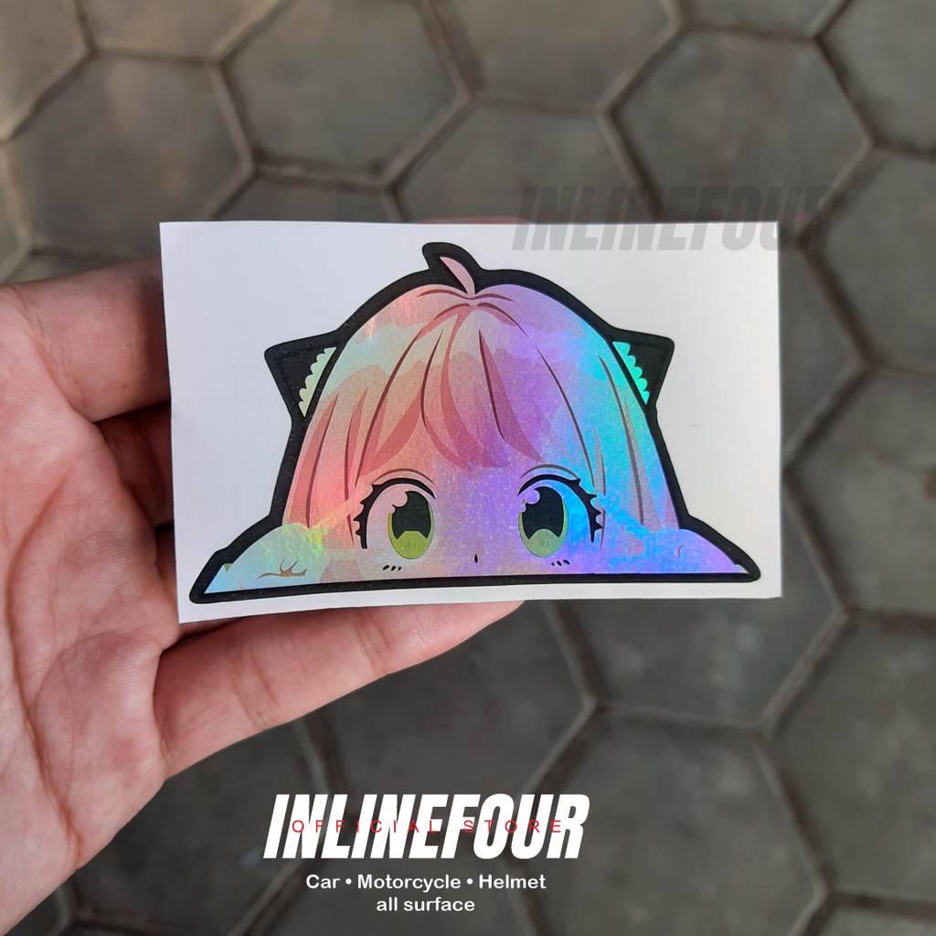 Stiker Viral Sticker Hologram Stiker Anime - Anya Forger Peek - SPY x ...