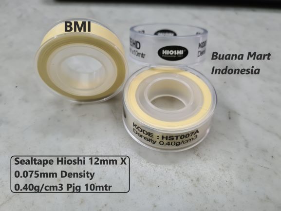 Sealtape Hioshi 12x0.075 | Seal Tape Putih | Isolasi Kran | Lem Pipa ...