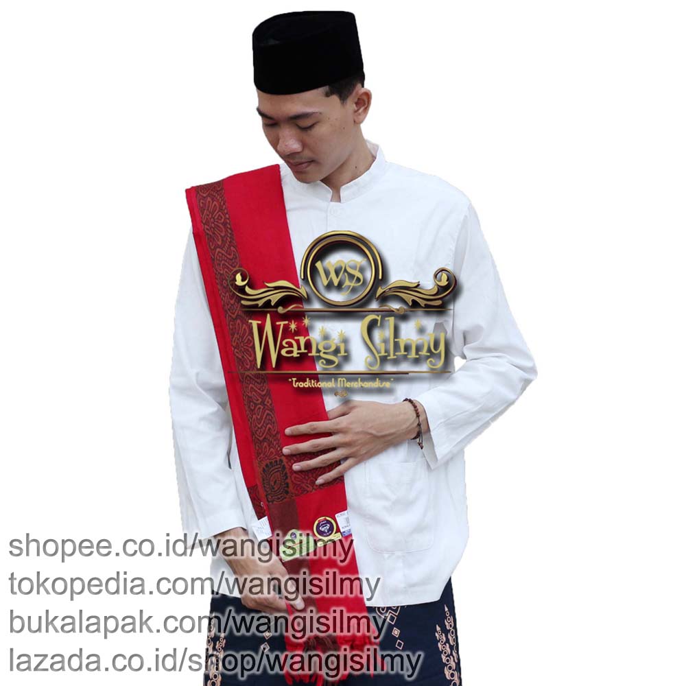( COD ) Sorban Kashmiri Warna Merah Marun Made in India / Sorban Haji ...