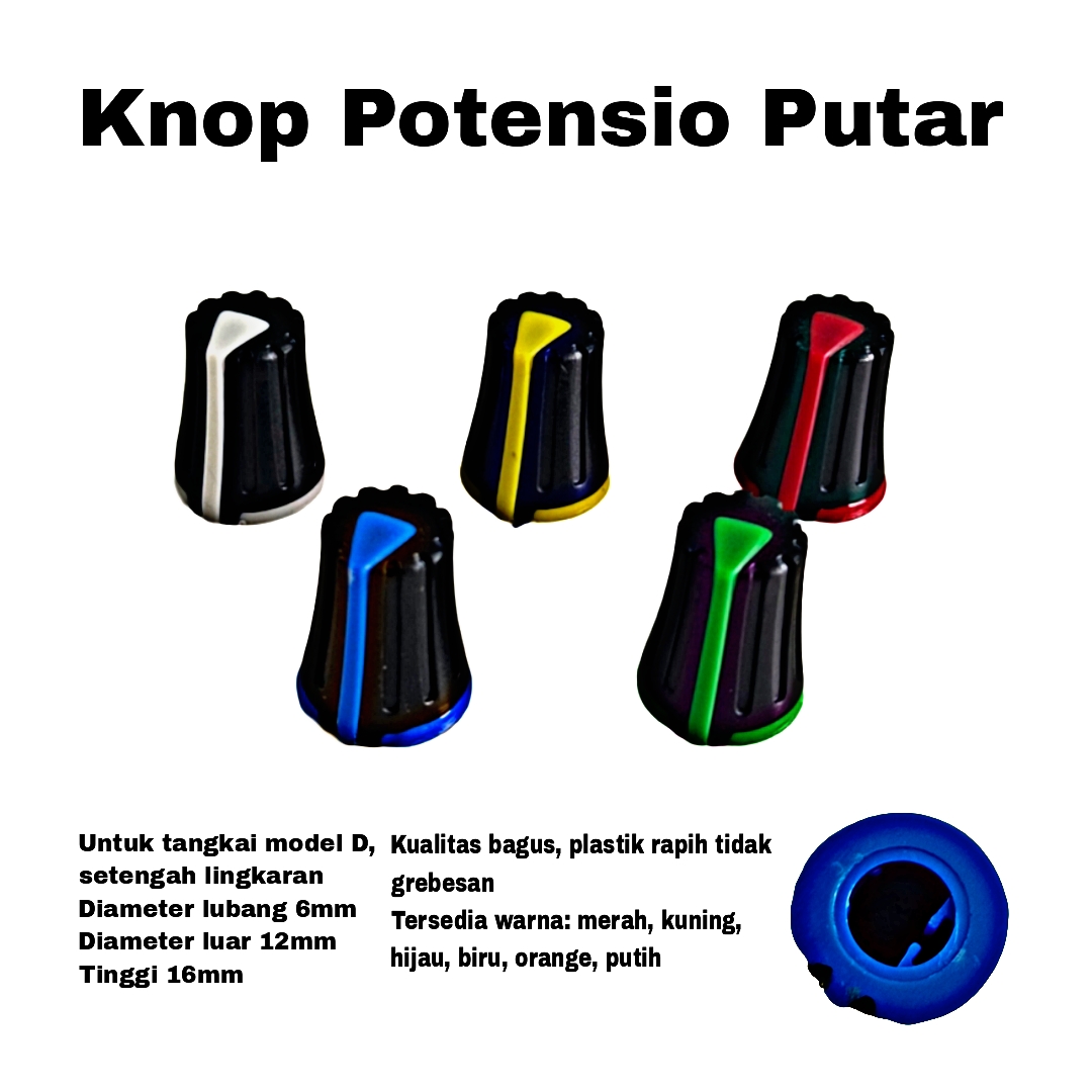 Knop Potensio Mixer Shaft D Knob Tutup Potensiometer Tuas Setengah Lingkaran | Lazada Indonesia