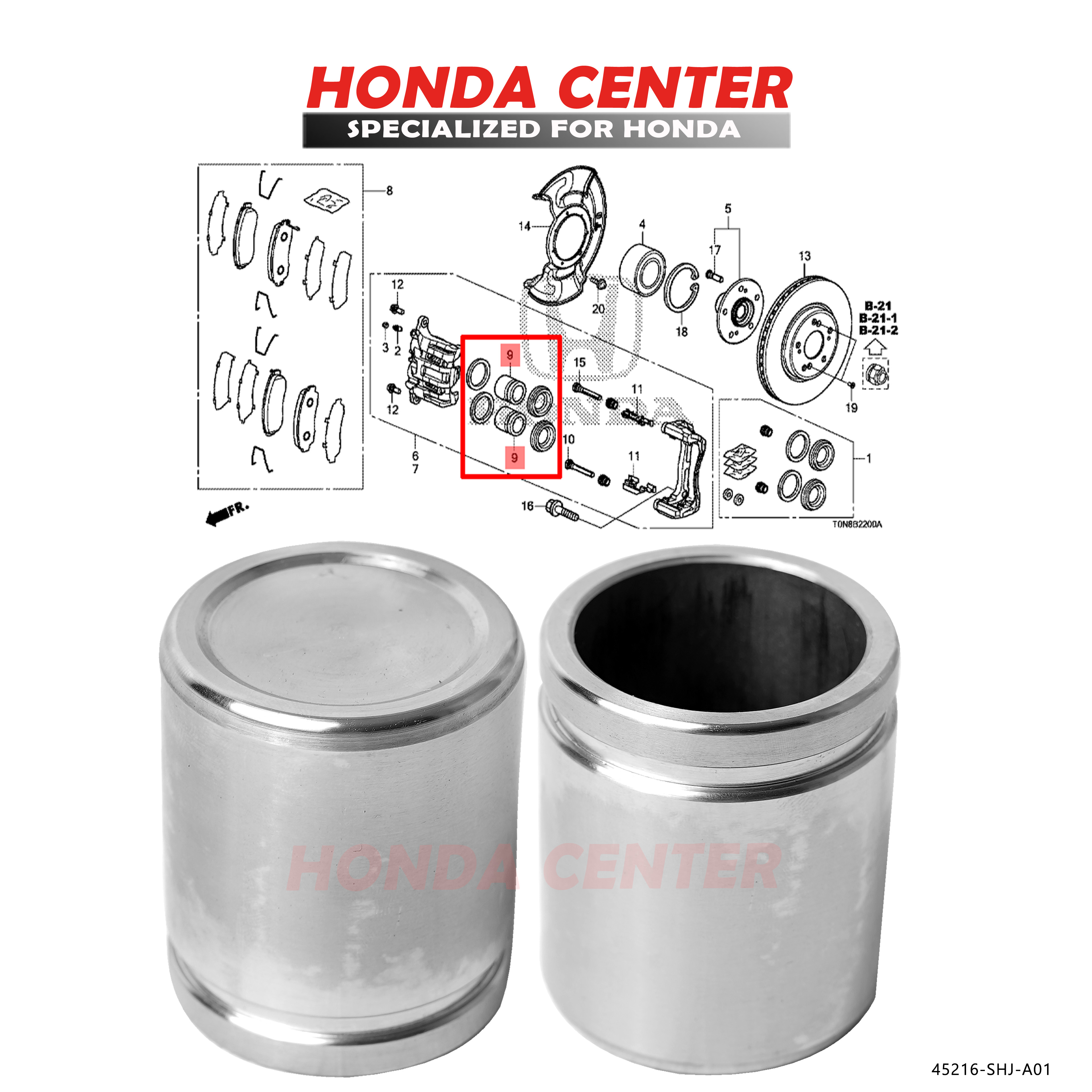 piston rem depan crv RE RM RW gen3 gen4 gen5 turbo 2007 2008 2009 2010 ...