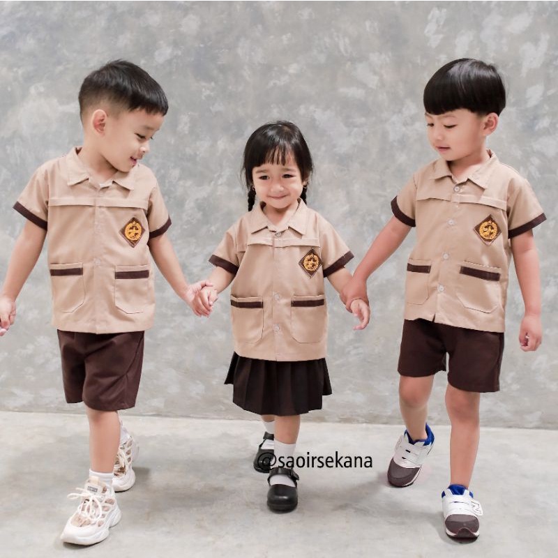 Baju Seragam Pramuka perempuan/laki-laki kostum scout anak balita ...