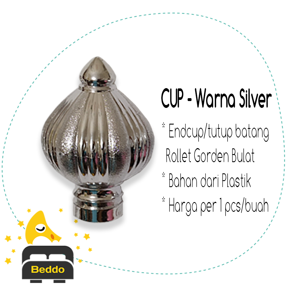 Tutup Cup Batang Besi Gorden Bulat Rollet-Varian Warna | Harga Per 1 ...