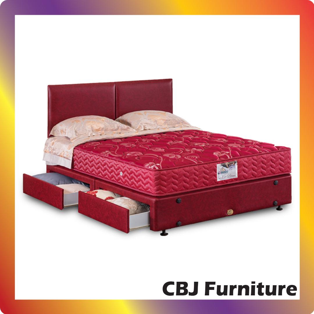 Guhdo Kasur Springbed New Prima Base Drawer HS - Full Set Atlantik - 180 x 200 Khusus ...