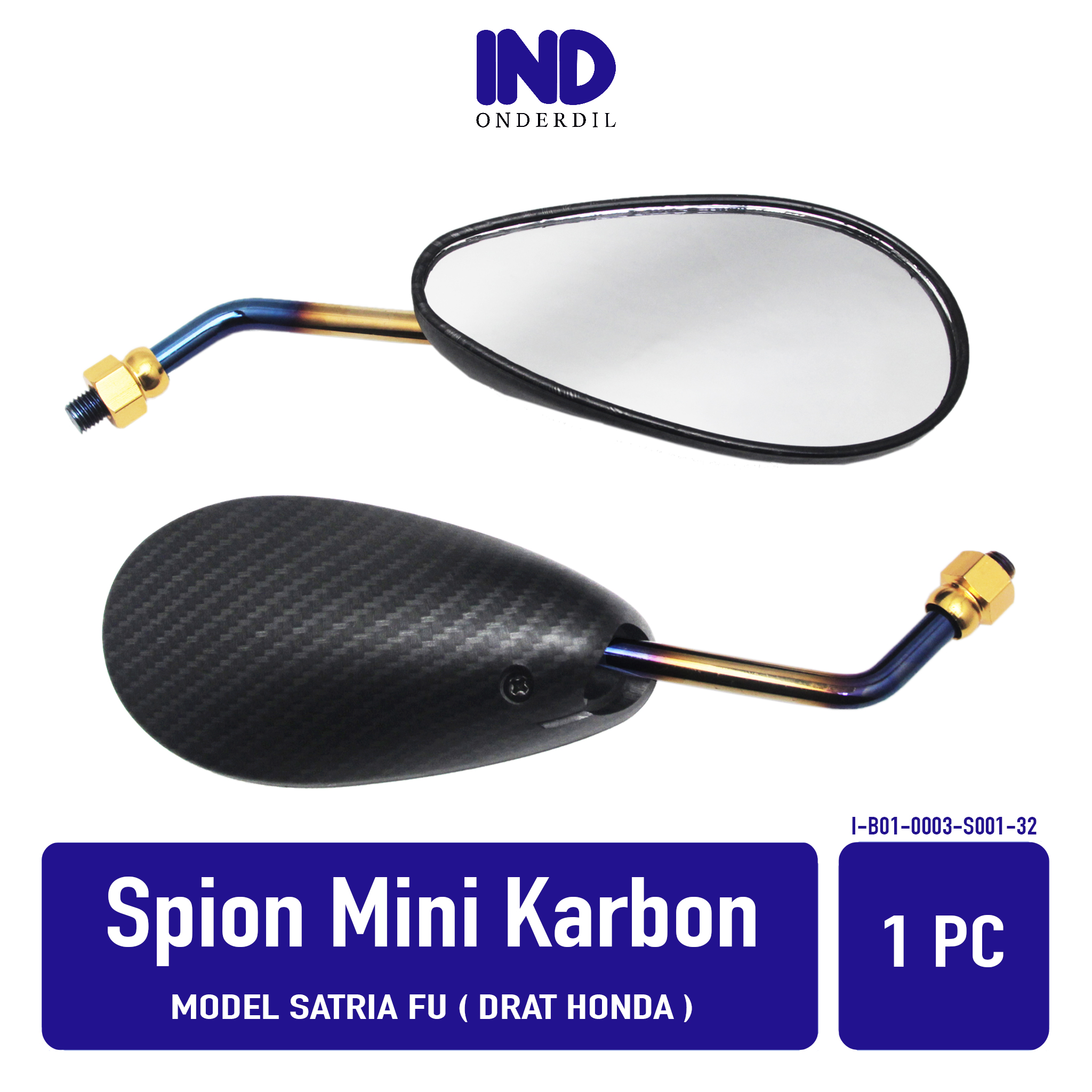 Spion-Sepion-Kaca-Cermin Kiri-Kanan Mini-Kecil Besi Set Variasi Model ...