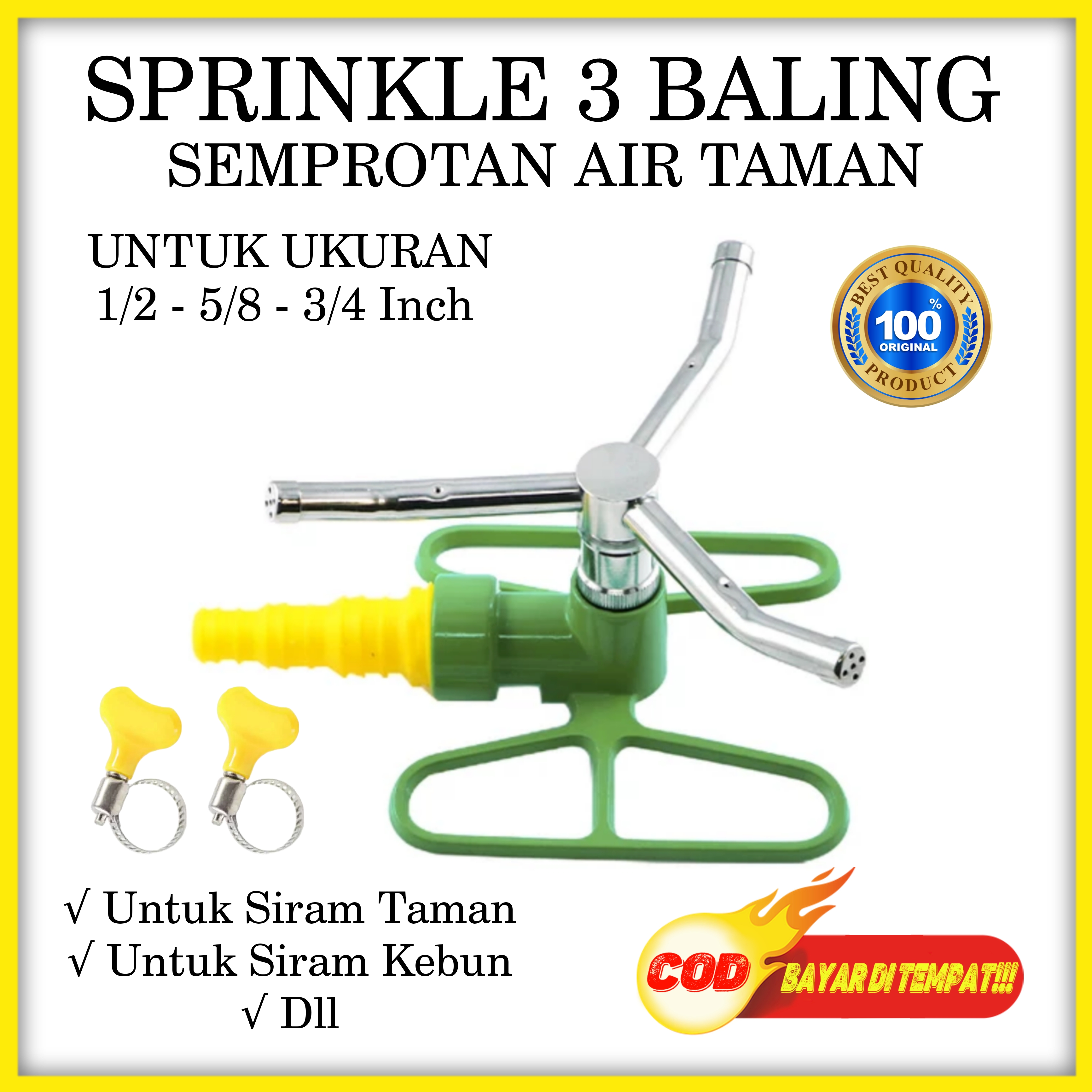 Semprotan Air Springkler Kebun Taman / Alat Semprotan Kebun Springkle 3 ...