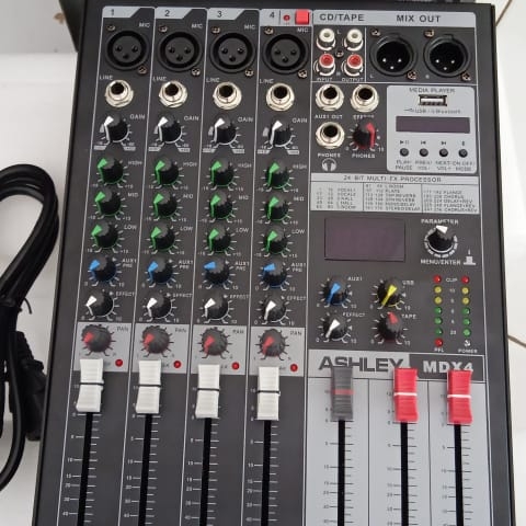 Mixer Ashley MDX 4 MDX4 ORIGINAL 4 Channel Effect Reverb 24 Bit 256dsp ...