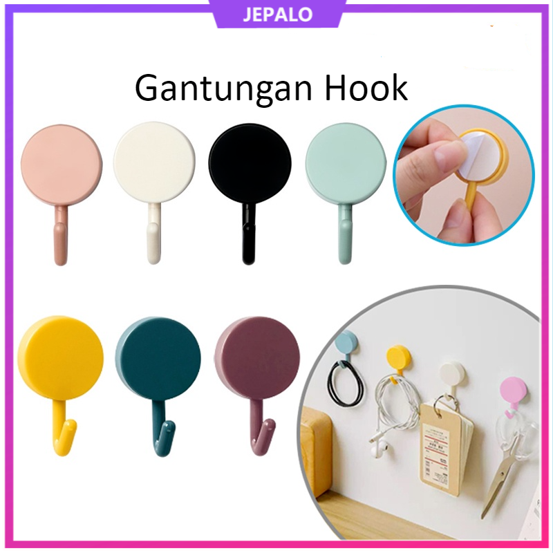 Gantungan Hook Dinding Tempel Hook Warna Plastik Magic Pengait Pengait ...