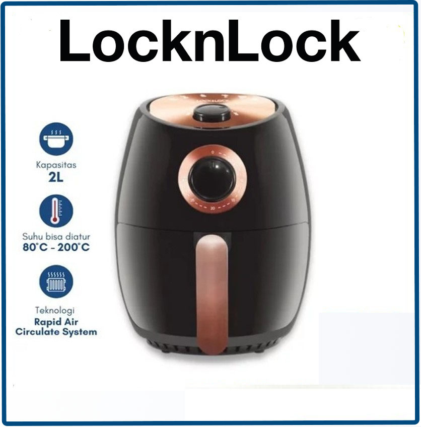 AIR FRYER LockNLock/Lock N Lock/LOCK & LOCK EJF126BMNC - 2 Liter ...