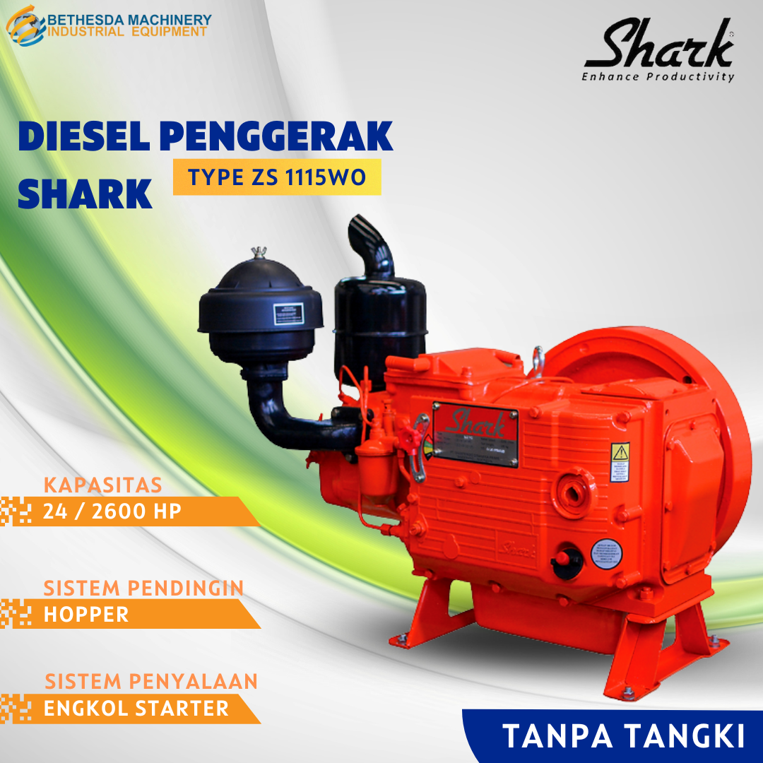 Mesin penggerak Shark ZS 1115 WO 24 HP Diesel Engine 24HP/24PK | Lazada Indonesia