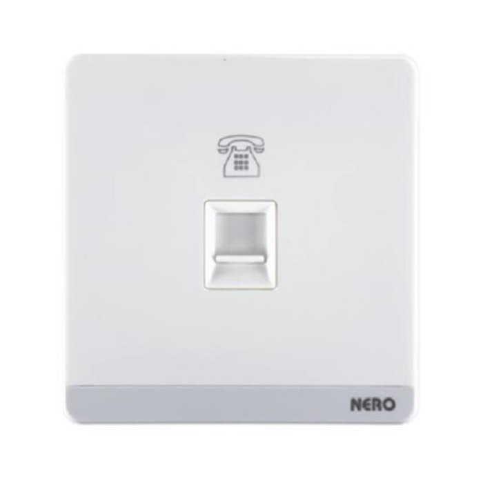 NERO Soket Telepon DECORA White Tanam Outlet Telephone Warna Putih Mod ...