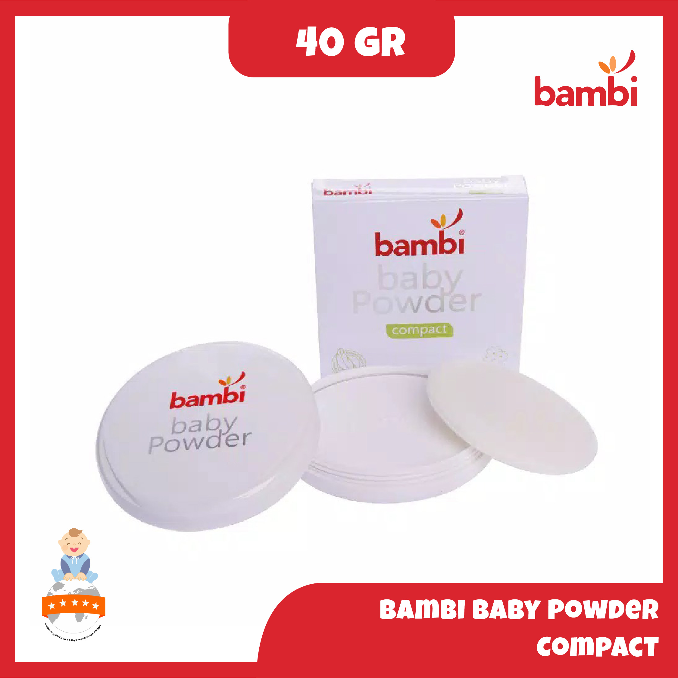Bambi Baby Powder Compact 40gr | Lazada Indonesia