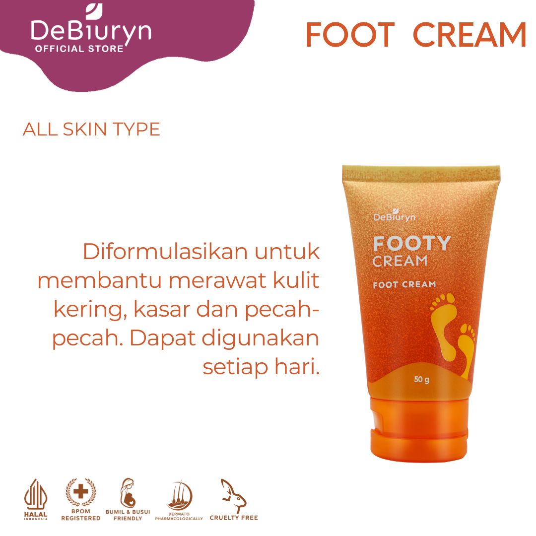 DeBiuryn Footy Cream - Cracked Heel Repair - Pelembab Tumit Kaki Kasar ...