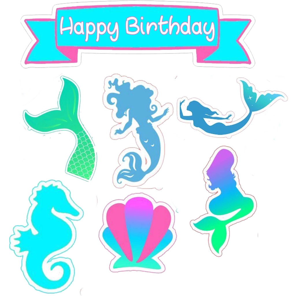 TOPPER CAKE ULANG TAHUN / HIASAN KUE MERMAID JUMBO | Lazada Indonesia