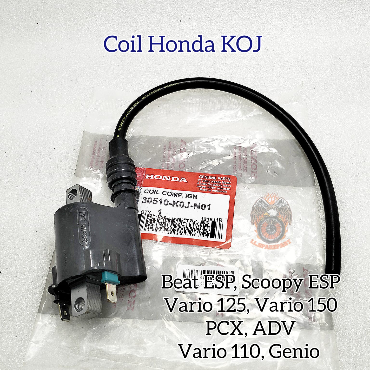 COIL KOIL HONDA KOJ KUALITAS ASLI ORIGINAL HONDA AHM PENGAPIAN IGNITION ...