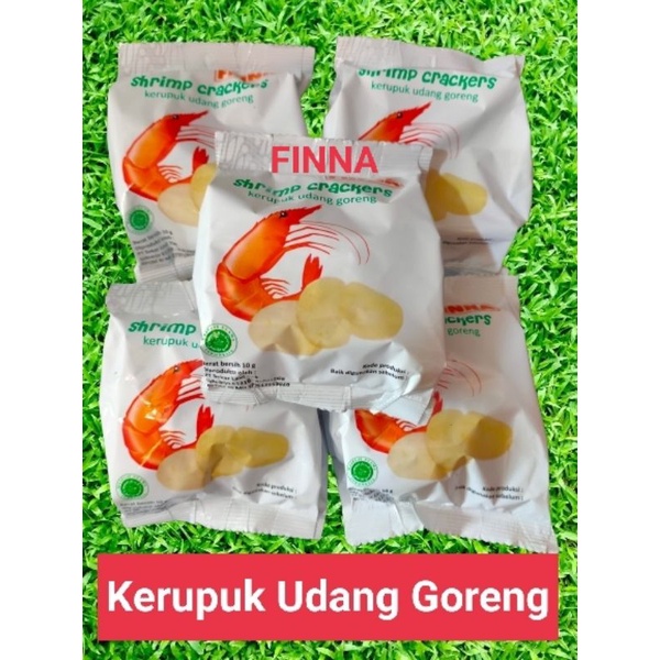 Krupuk Udang Goreng FINNA 1 Bungkus isi 10 gram Halal Asin Gurih Bisa ...