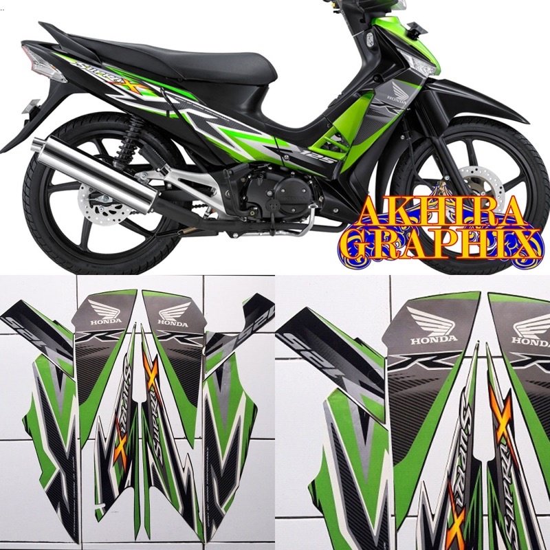 Stiker striping supra x 125 R batman tahun 2012-2013 lis polet motor ...