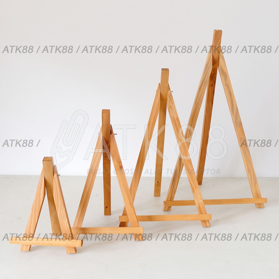Easel Stand Lukis Canvas 30 cm - Sandaran Kanvas Kayu jati belanda asli ...