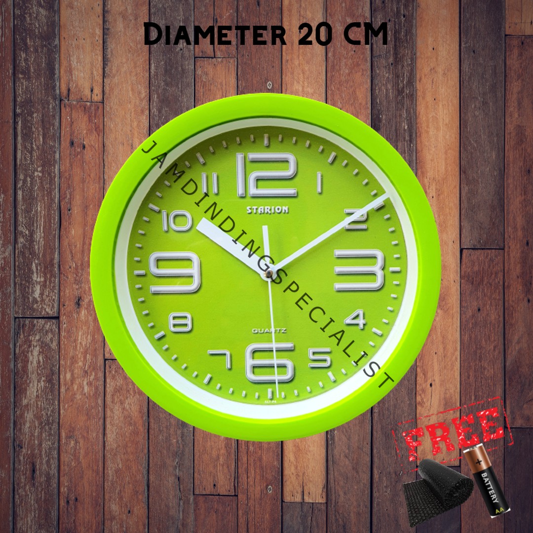 JAM DINDING DAN JAM MEJA BERDIRI MINIMALIS POLOS WARNA WARNI DIAMETER ...