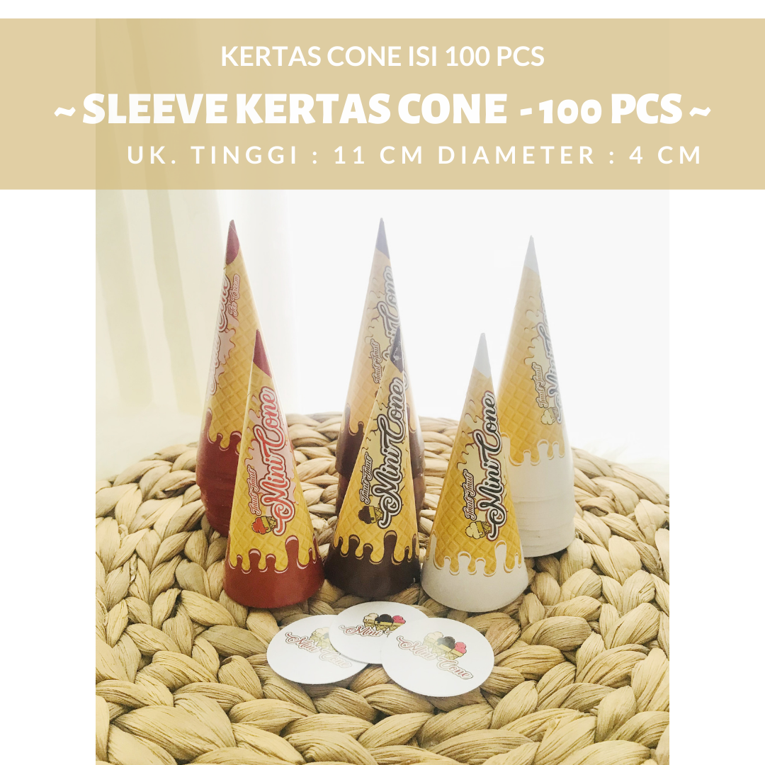 corong es krim kecil 100 PCS cone es krim mini isi campur corong es ...