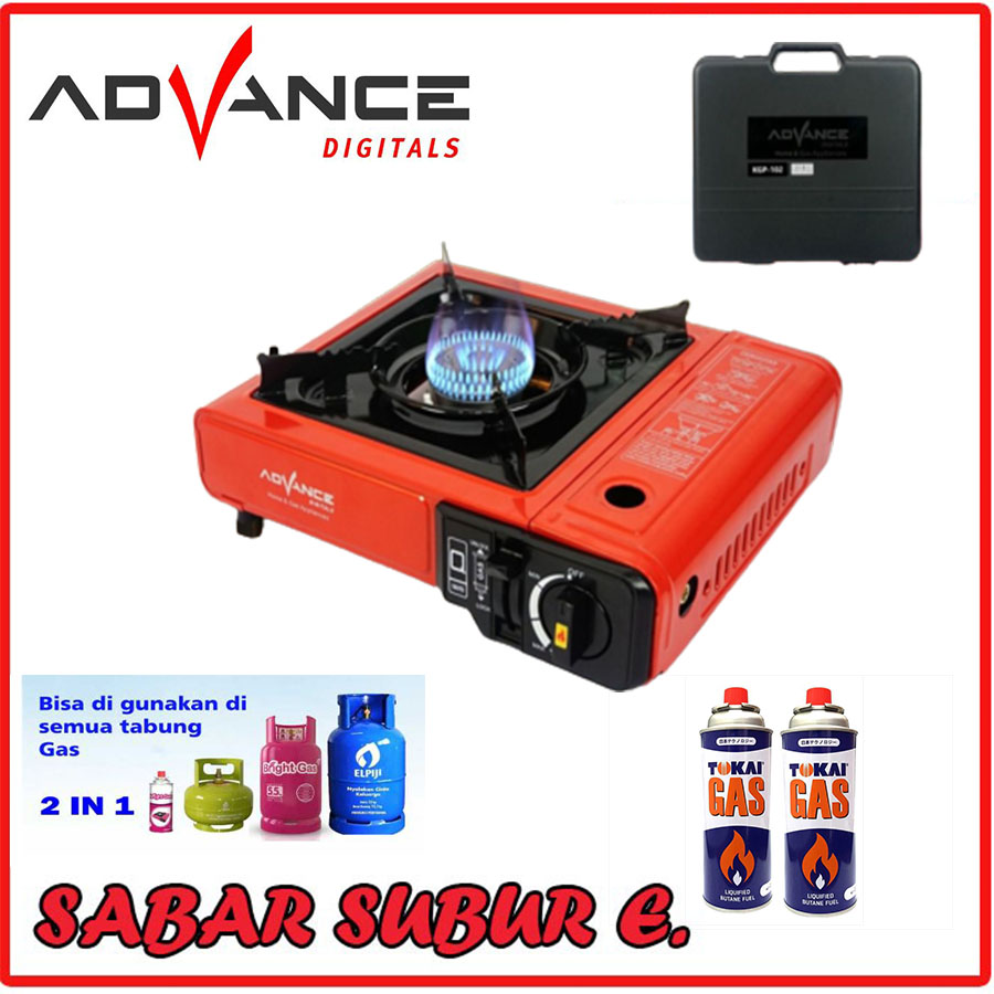 Advance Kompor Portable KGP-102 Kompor 2in1 Bisa Gas LPG & Kaleng ...