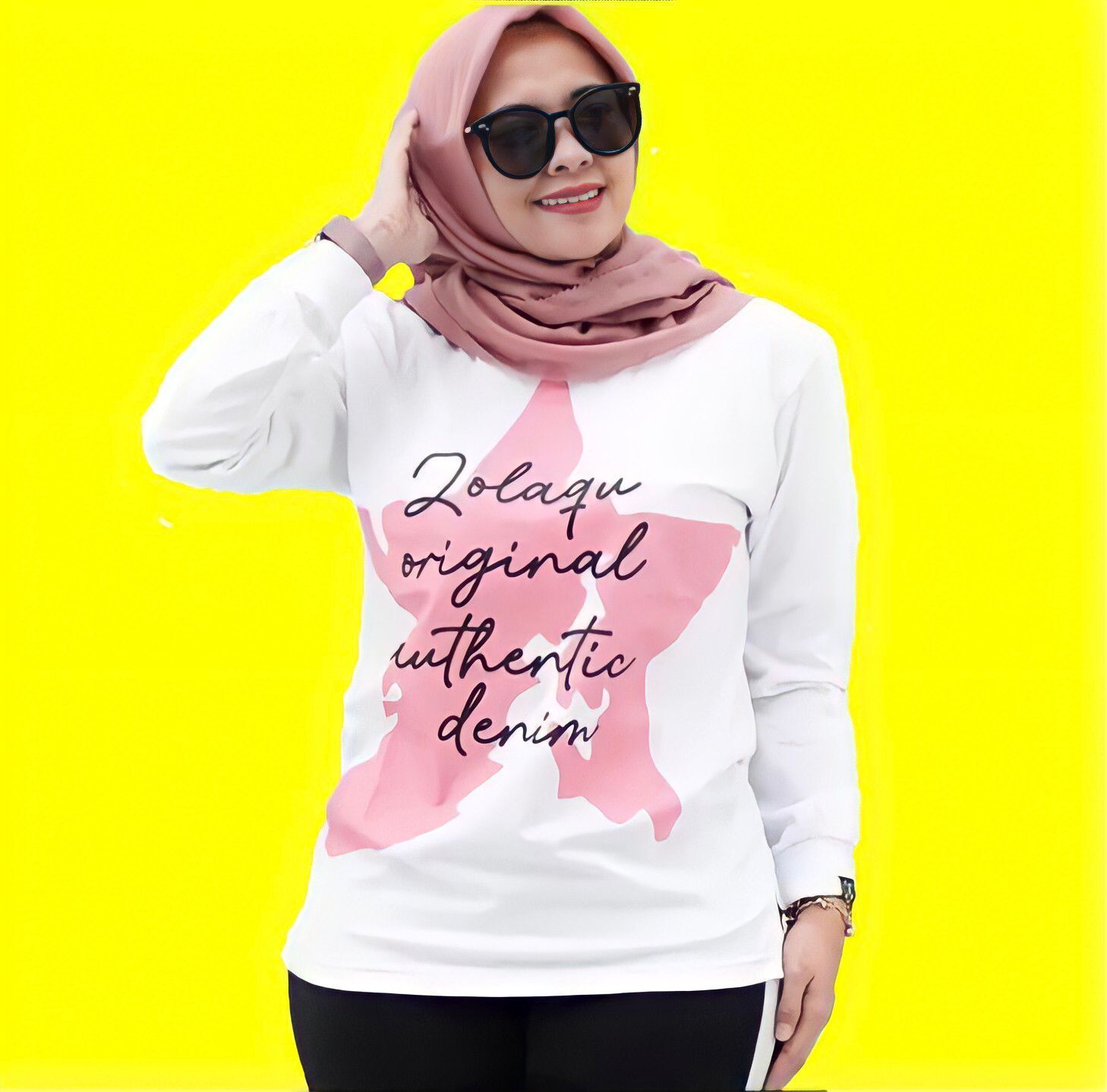 Baju Kaos Atasan Blus Pakaian Adem Tebal Wanita Cewek Perempuan Ibu ...