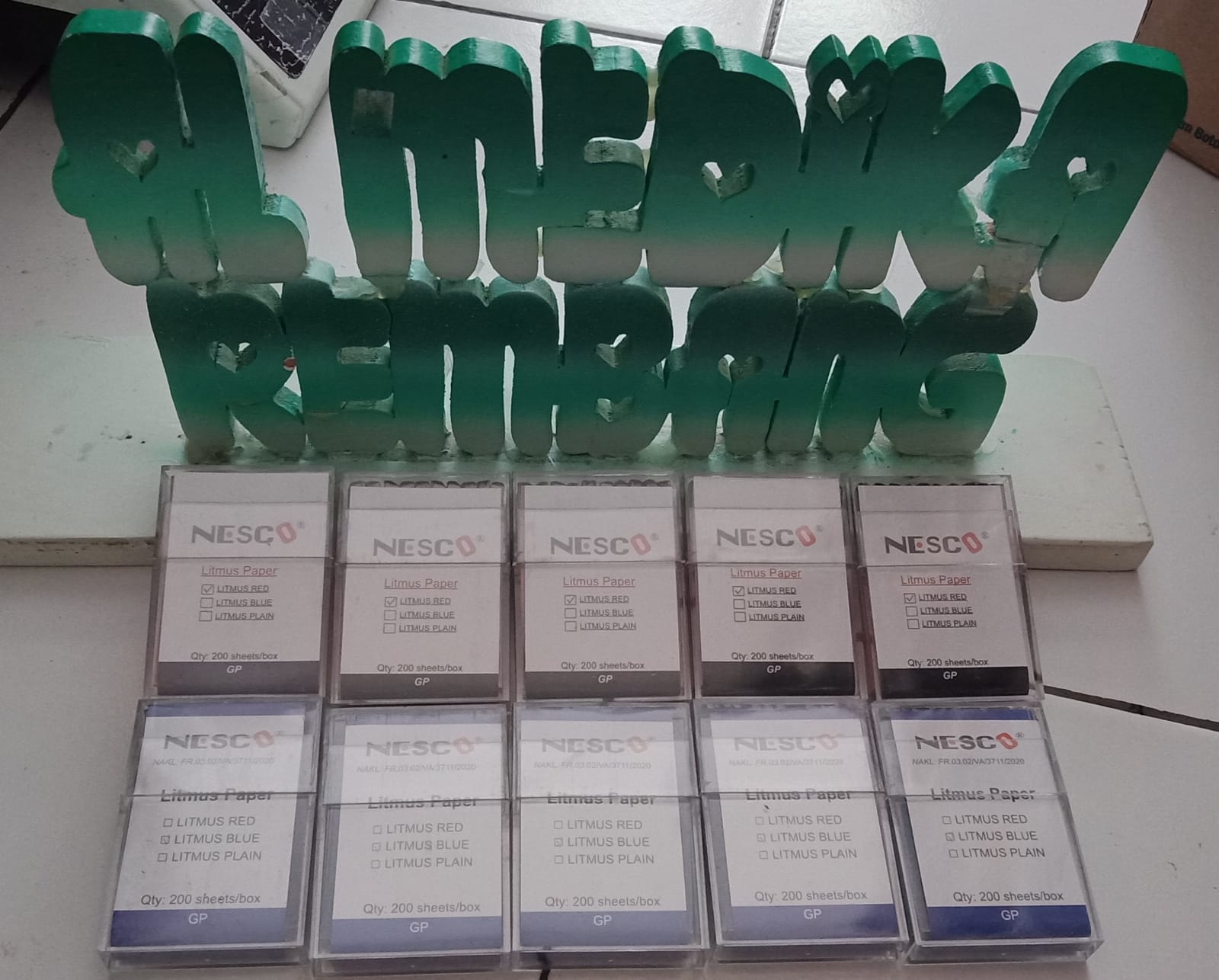 Litmus Paper Nesco Red Blue/Kertas Lakmus Test Kadar Asam Basa Cek pH ...