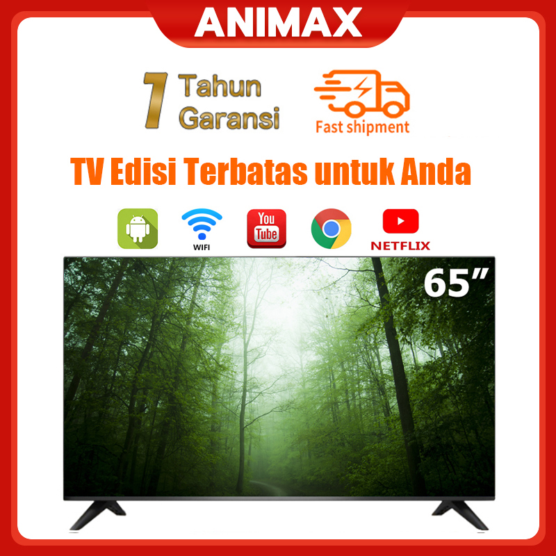 ANIMAX TV Smart 65 inch Android TV 4K UHD - Netflix/Youtube - Google Assistant - Dolby Audio ...