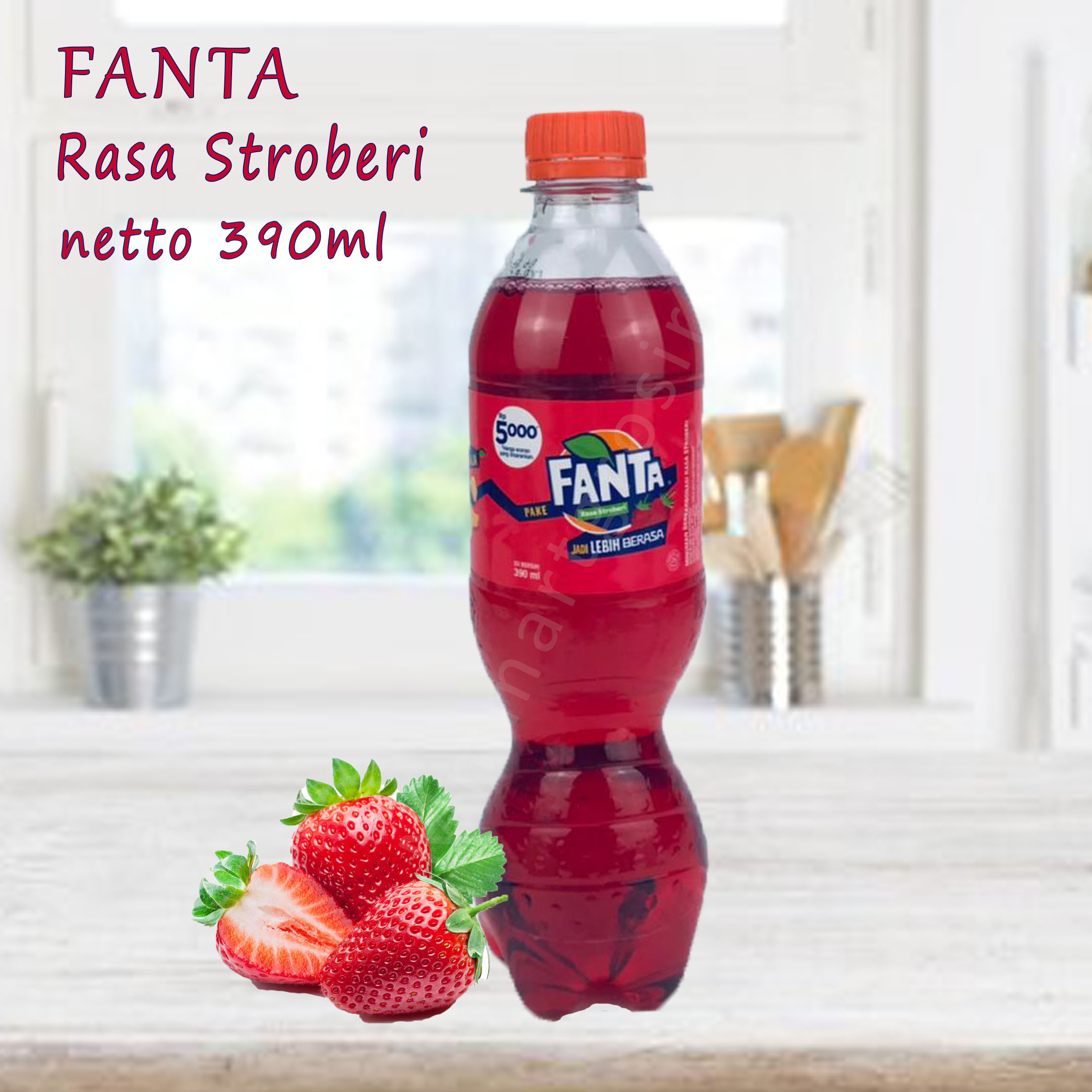 Fanta / Minuman berkarbonasi rasa stroberi / Minuman / 390ml | Lazada ...