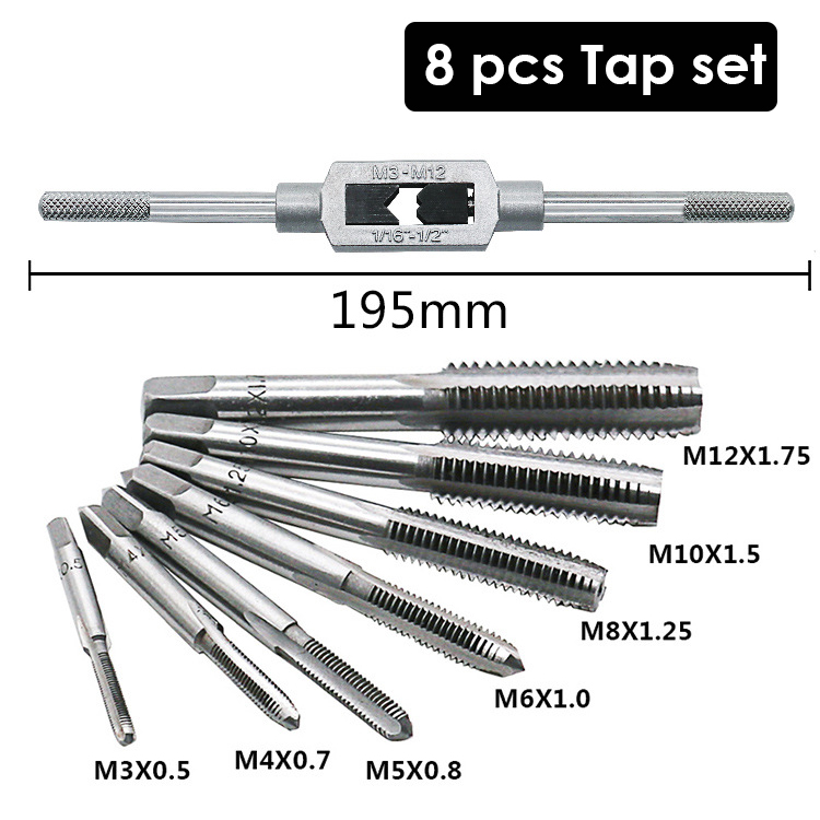 40 Pcs 20 Pcs 12 Pcs Hand tap and die set Alat Snai dan Tap Ulir Baut ...