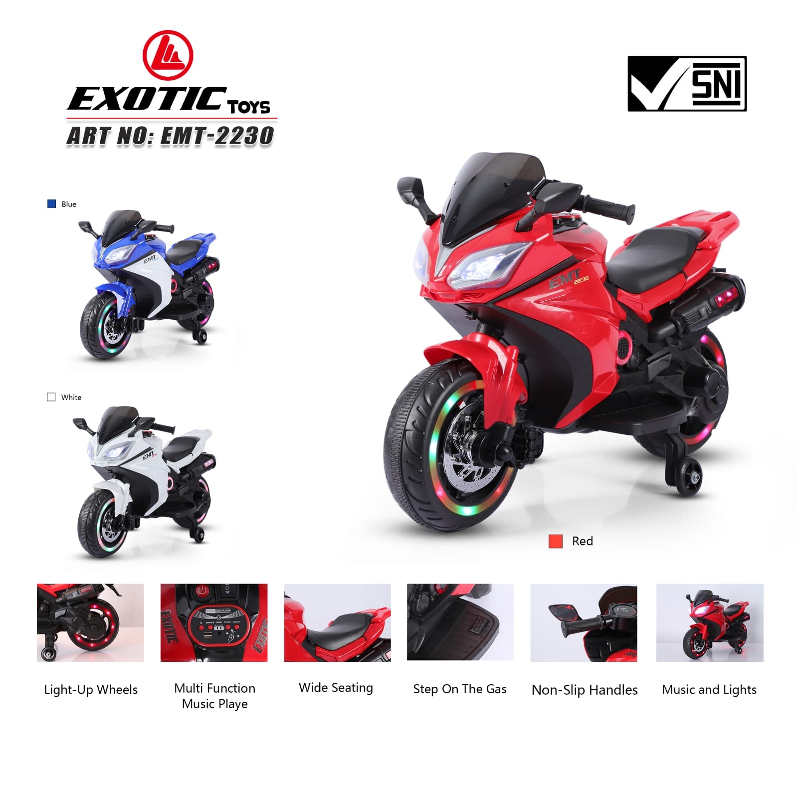 Motor Aki Anak Exotic EMT-2230 | Lazada Indonesia