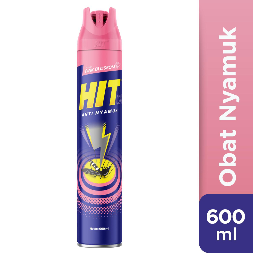 HIT Aerosol 600ml Spray Obat Nyamuk Semprot Pembasmi Nyamuk DBD Anti ...