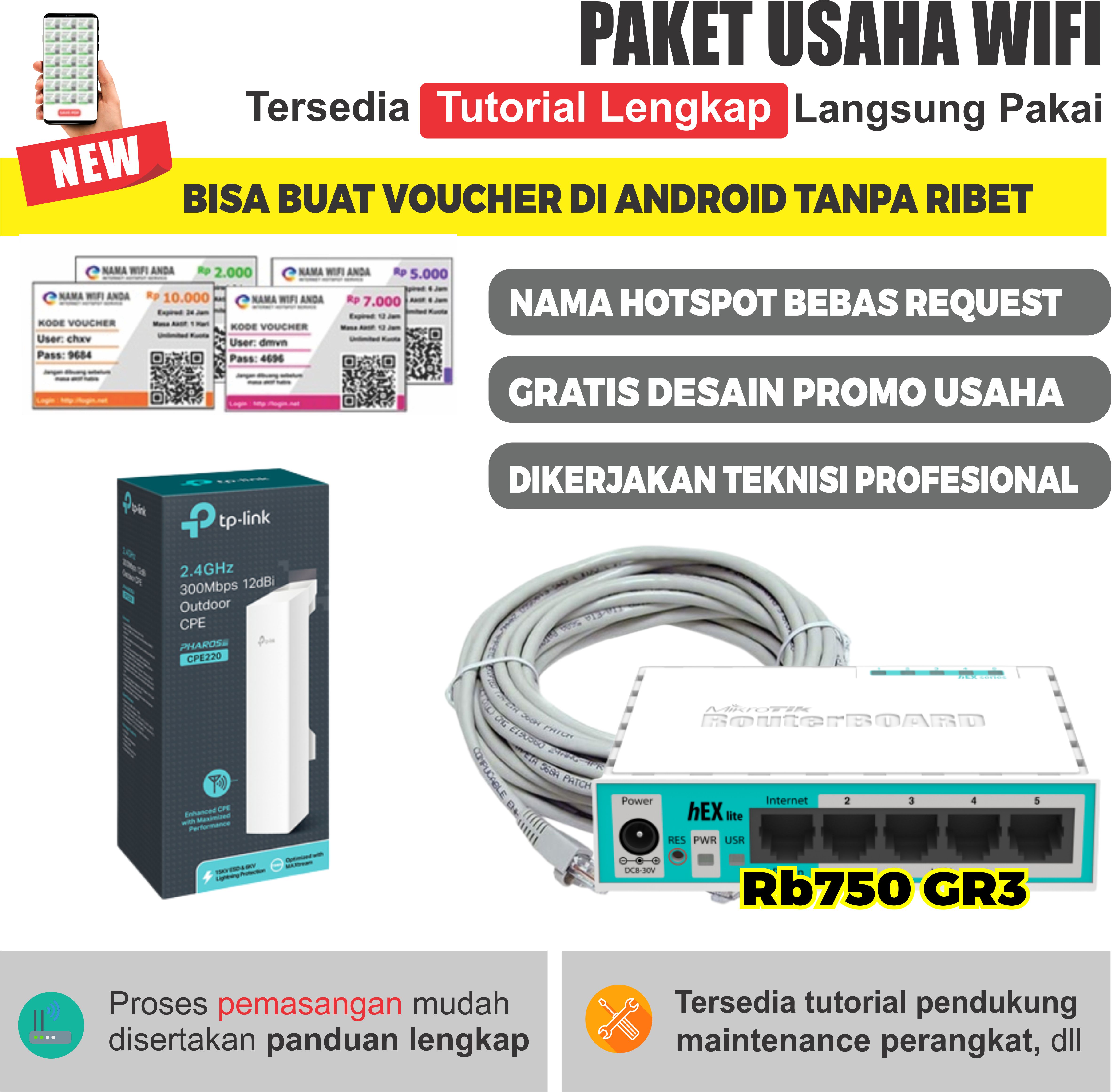 Paket Alat Usaha Wifi Sistem Billing Voucher RT RW NET Siap Pakai Full ...
