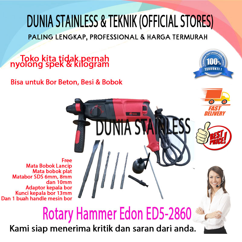 Mesin Bor Rotary Hammer Edon ED5-2680 | Lazada Indonesia