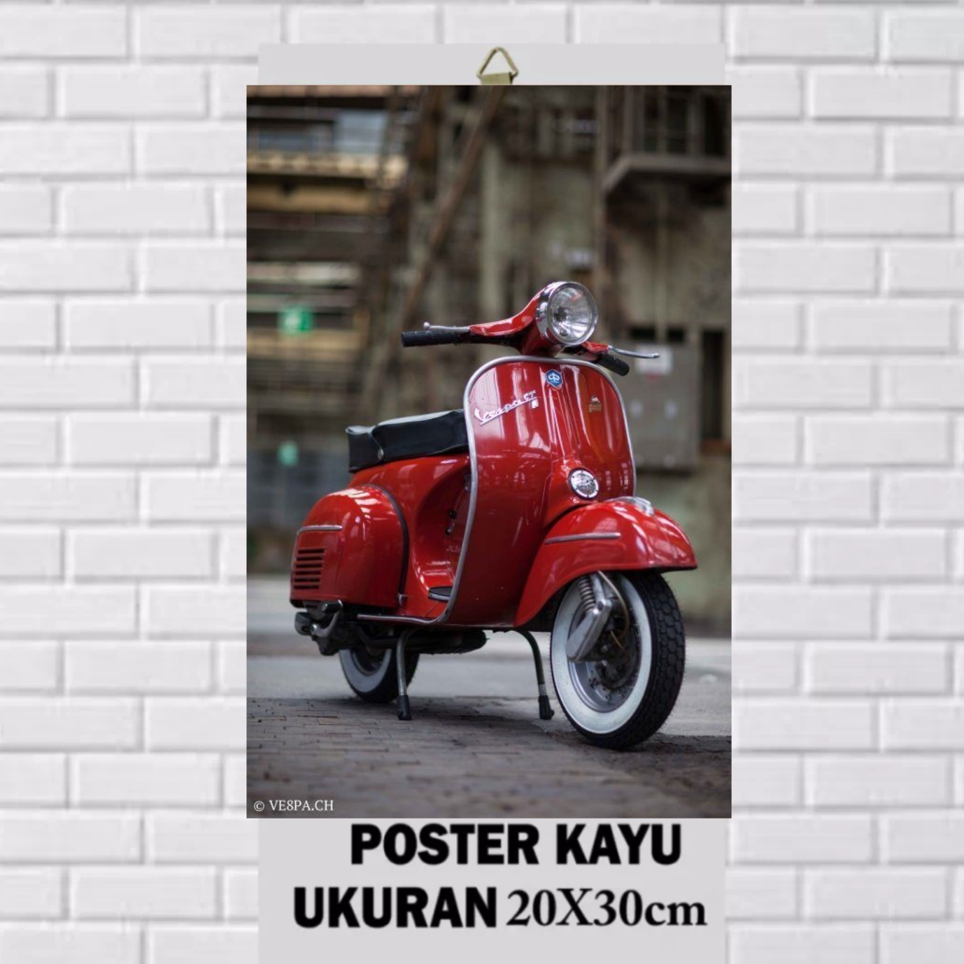 POSTER MOTOR VESVA/FOTO POSTER KAYU VESVA/POSTER VESVA/HIASAN DINDING ...