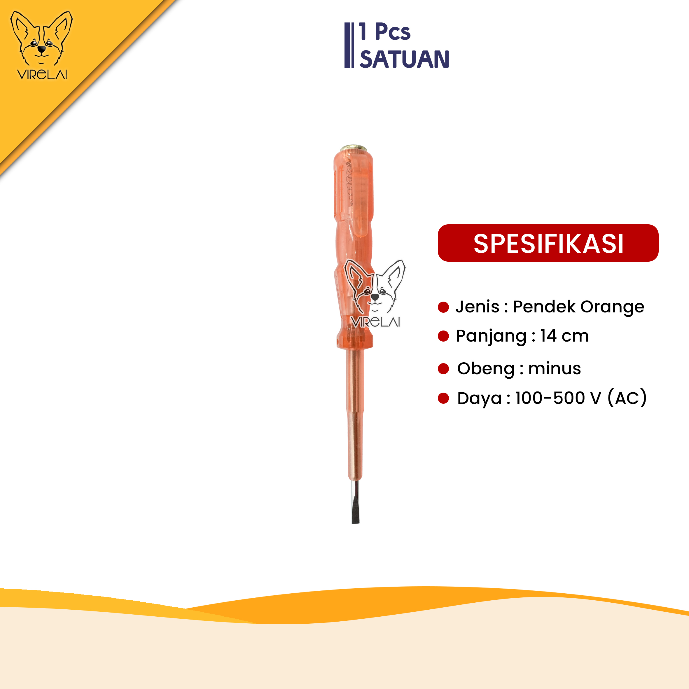 Obeng Tes pen Bolak Balik / Tespen Listrik 100-500V AC | Lazada Indonesia